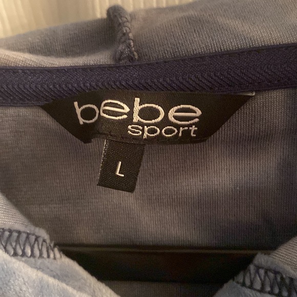 bebe | Tops | Bebe Sport Blue Smoke Plush Tie Dye Hoodie Size L | Poshmark